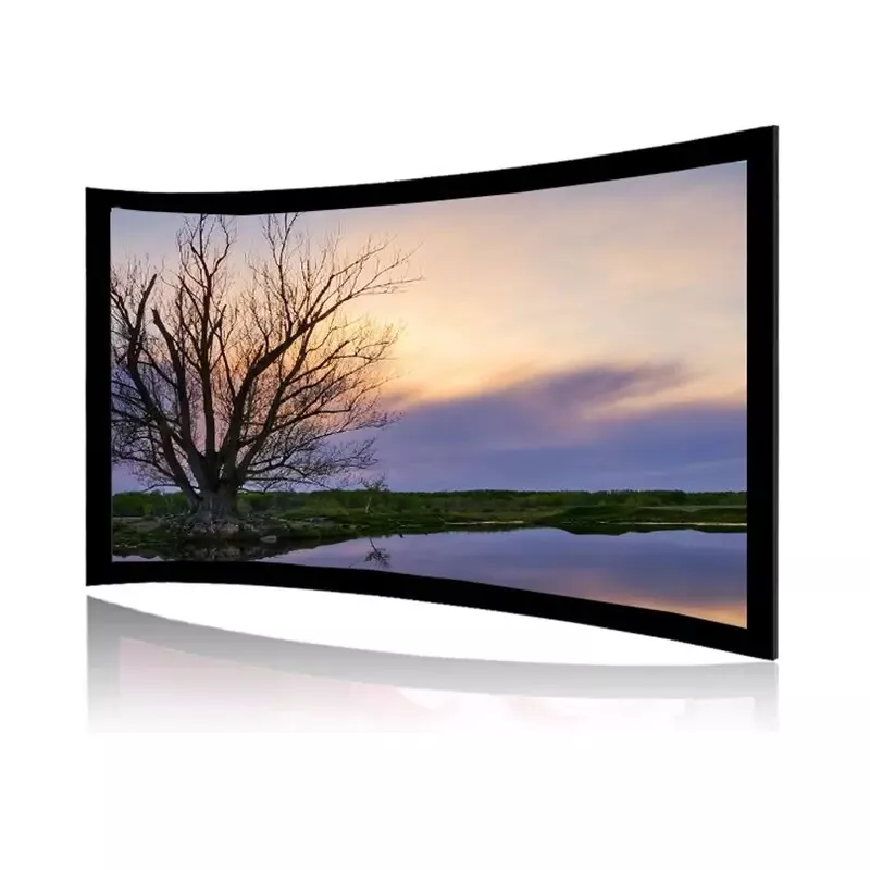 HD 3D Curved Frame Projector Screen - Ideal for Home Cinema and ...