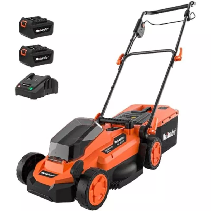 20V Cordless 13" Electric Lawn Mower with Brushless Motor & Dual ...